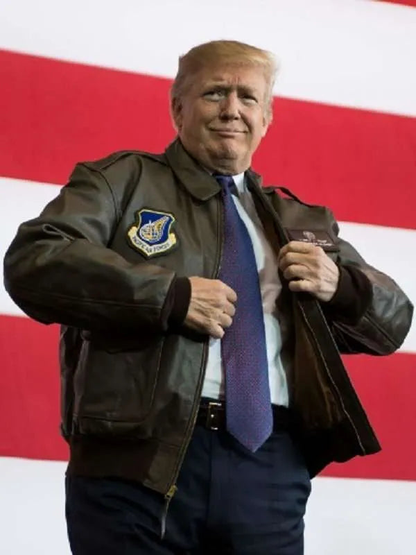 A2 Flight Donald Trump Leather Jacket - JacketMakerUSA – JaketMakerUSA