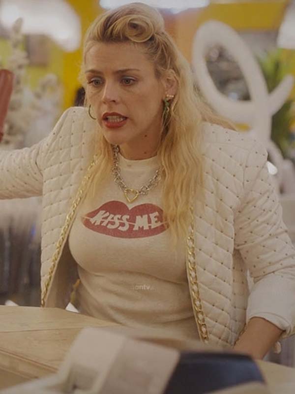 Single Drunk Female S02 - Busy Philipps Quilted Leather Jacket ...